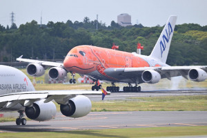 ANA、A380 3号機が6回目の整備フライト 成田発着で1時間弱