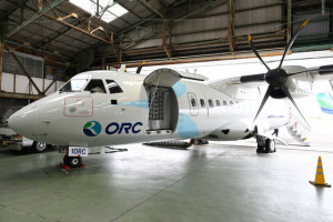ORC、新機材ATR42お披露目 7/1就航、Q200置き換え