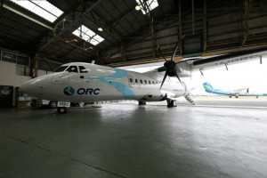 ORC、新機材ATR42お披露目 7/1就航、Q200置き換え