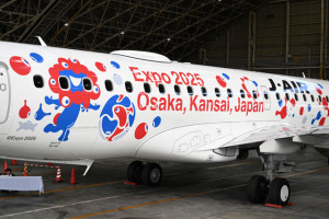 JAL、大阪万博「ミャクミャクJET」お披露目 ジェイエアが25年まで運航