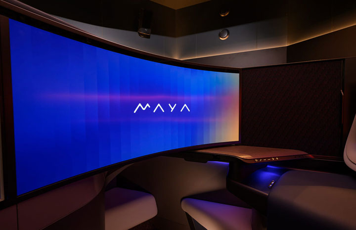 コリンズとパナソニック、曲面有機ELの新ビジネスクラス「MAYA」イマーシブがテーマ