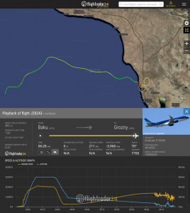 アゼルバイジャン航空機が墜落 バクー発グロズヌイ行きJ2-8243便